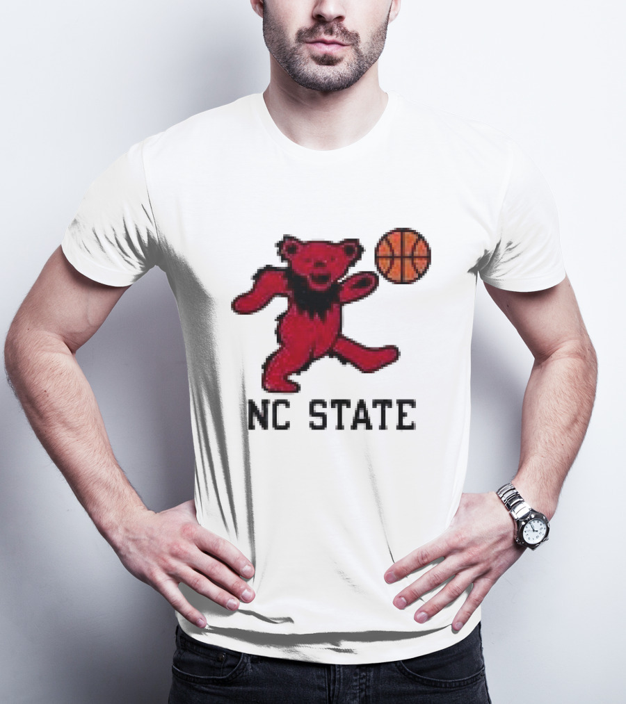Grateful Dead NC State Wolfpack Bears Basketball Team Collaboration T-Shirt