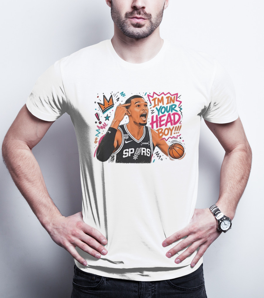 San Antonio Spurs Victor Wembanyama I'm In Your Head Boy Basketball Star T-Shirt