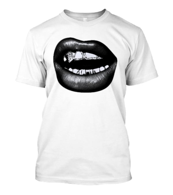 Dallas Cowboys Cheerleaders Black & White Lips Kevin Ozowski T-Shirt