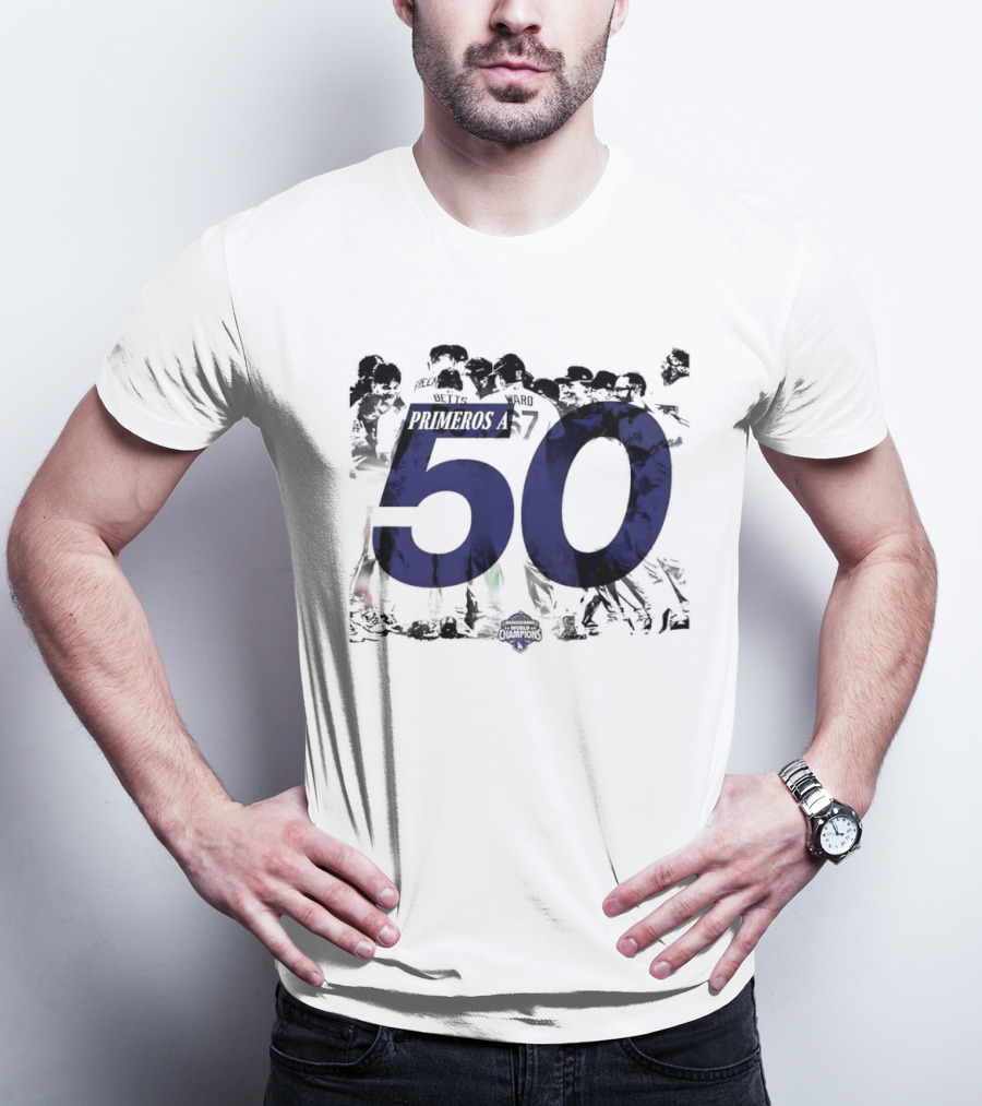 Los Angeles Dodgers Primeros 50 Win Milestone In 2023 MLB Season T-Shirt