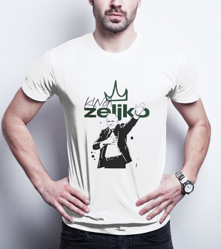 King Zeljko Obradovic Legendary Coach Iconography T-Shirt