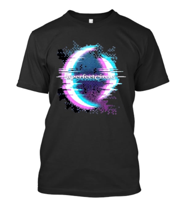 A Perfect Circle Neon Glitch Retro Aesthetic T-Shirt