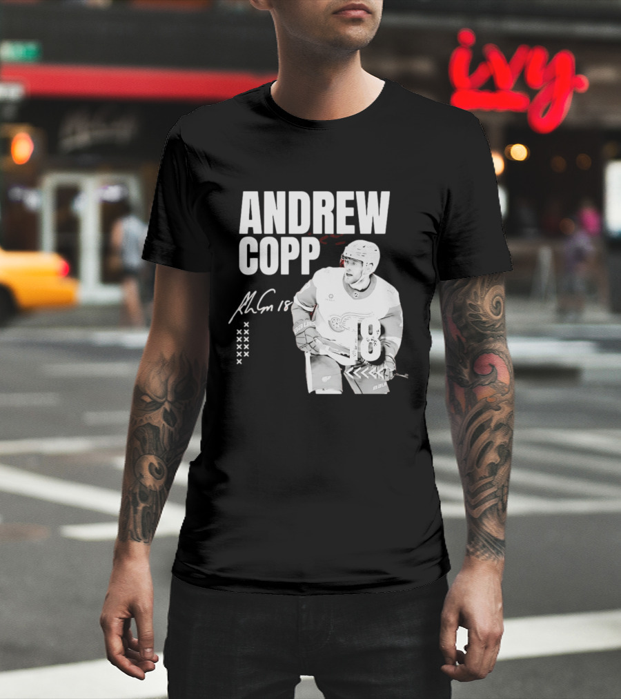 Andrew Copp Detroit Red Wings 18 NHL Hockey Player Signature Jersey T-Shirt