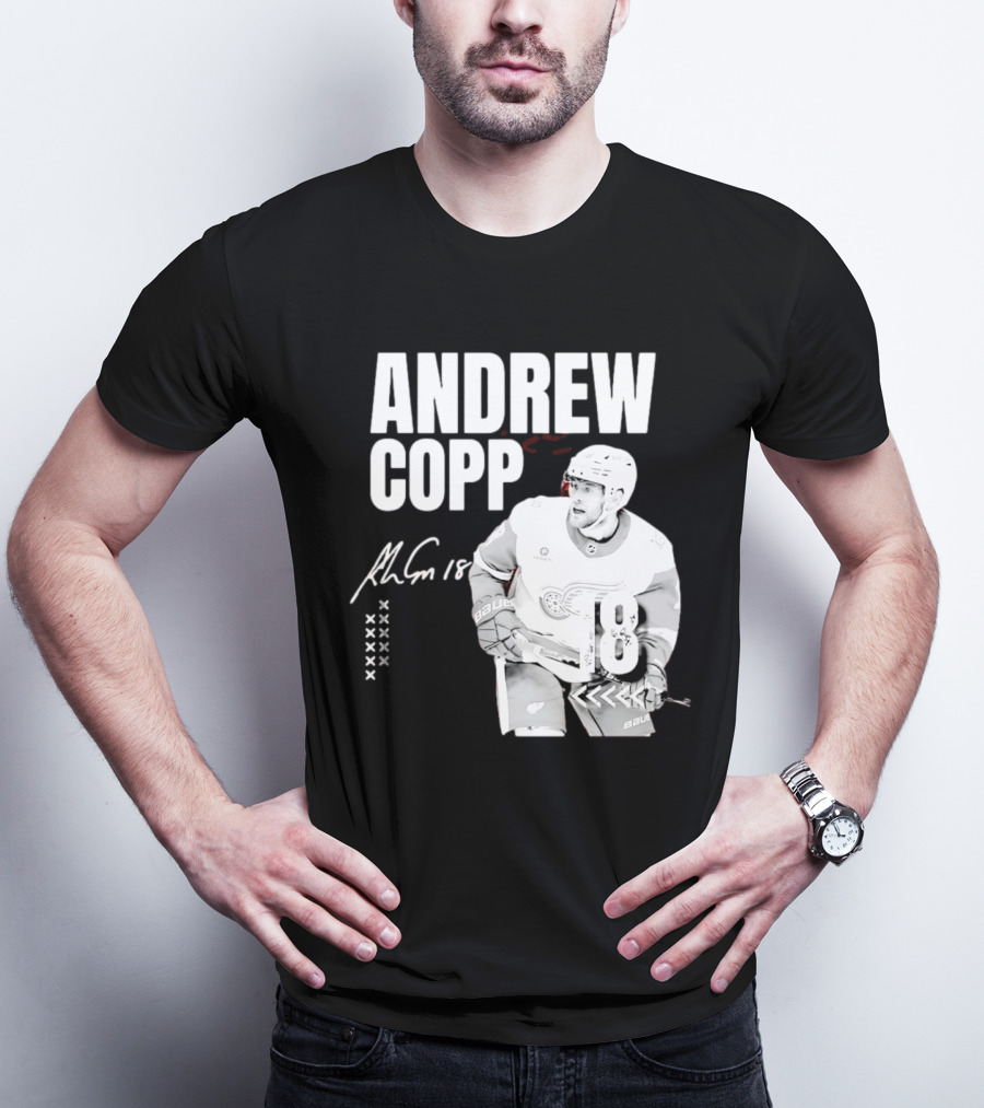 Andrew Copp Detroit Red Wings 18 NHL Hockey Player Signature Jersey T-Shirt