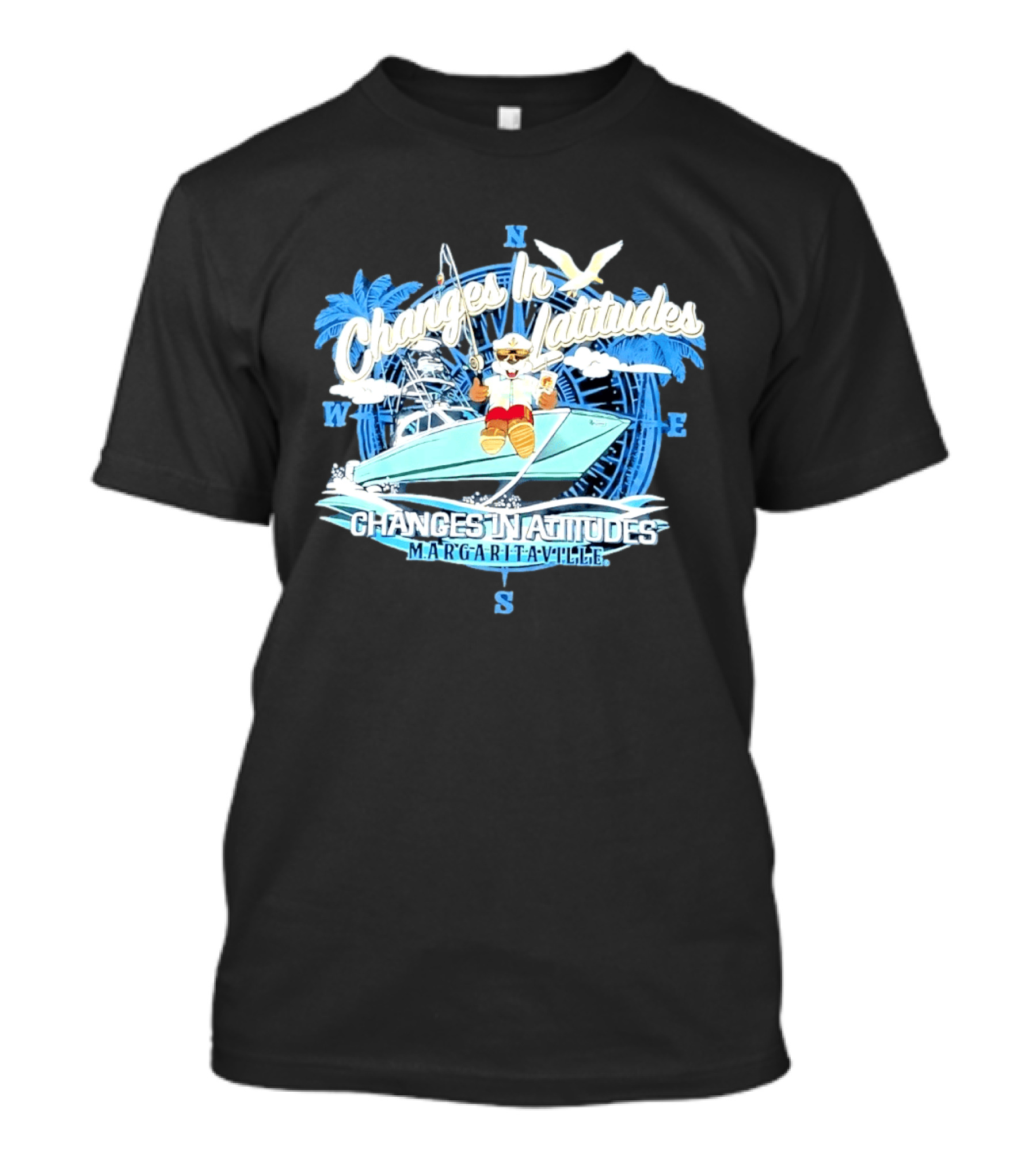 Buc Ee's Margaritaville Changes In Latitudes Tropical Boat Adventure T-Shirt