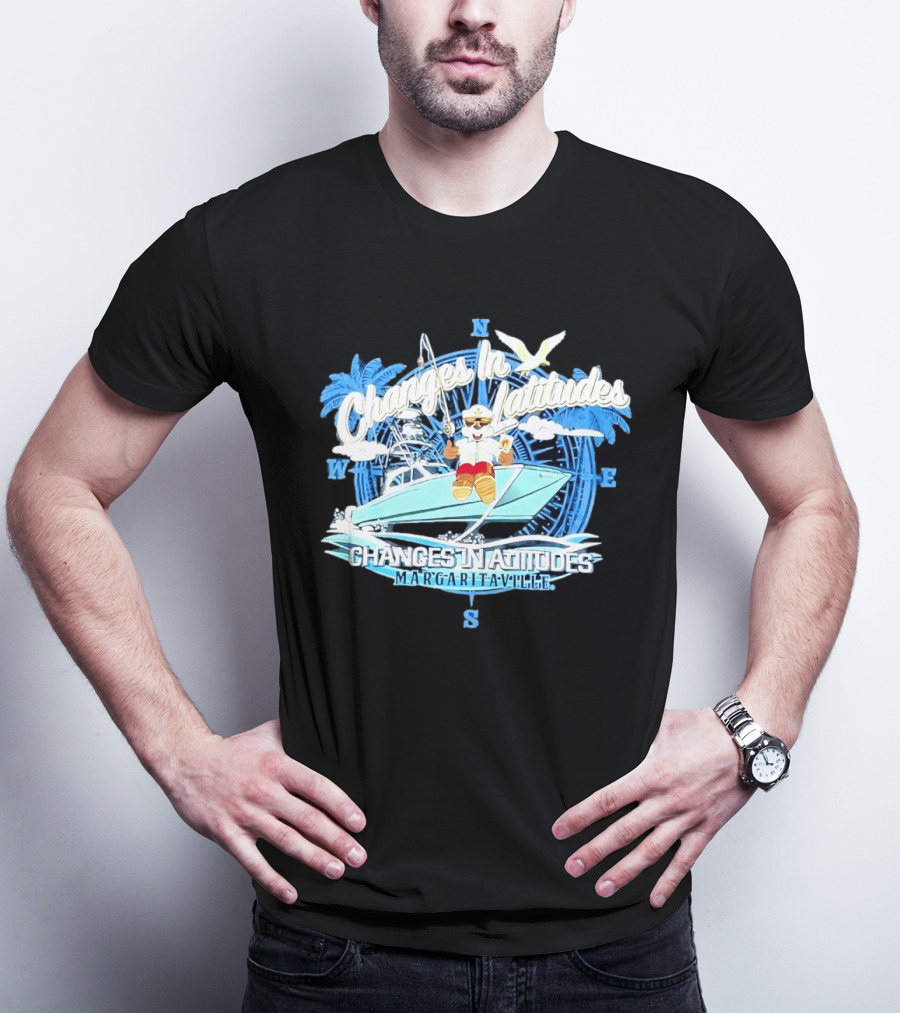 Buc Ee's Margaritaville Changes In Latitudes Tropical Boat Adventure T-Shirt