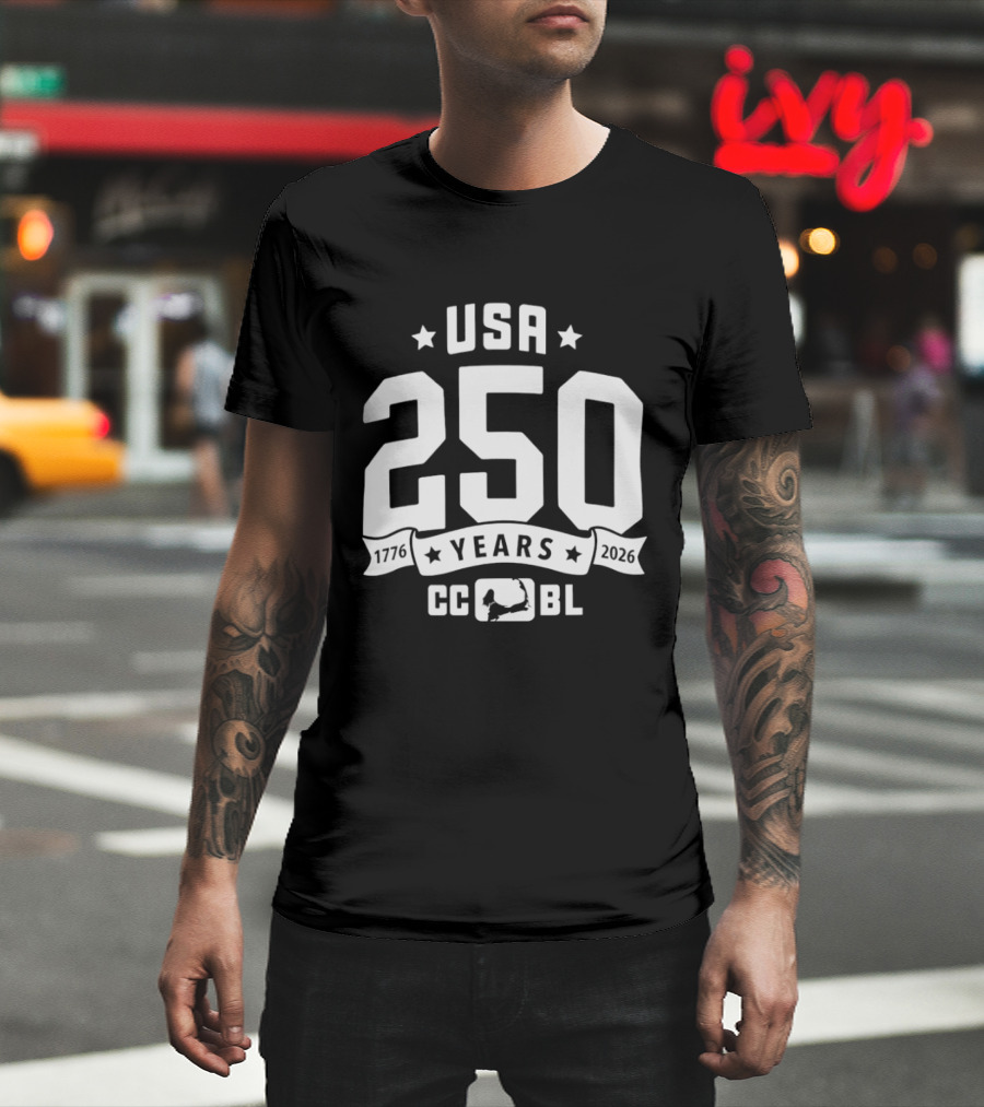 USA 250 Years 1776 2026 CCBL Anniversary T-Shirt