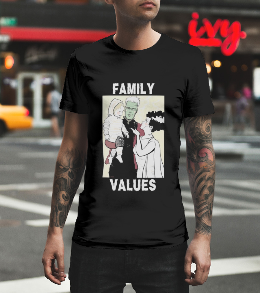 Family Values Halloween 2026 Ghostly Family T-Shirt
