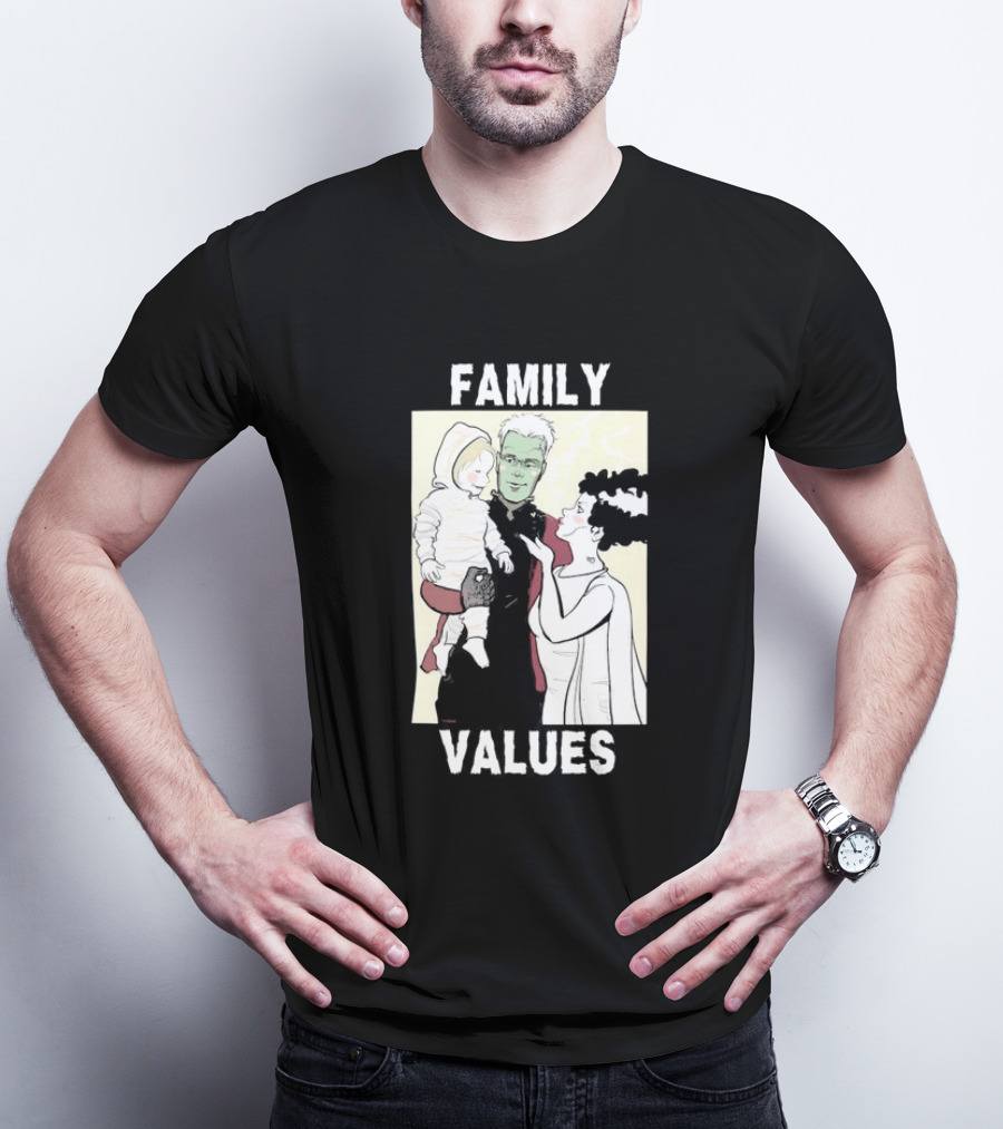Family Values Halloween 2026 Ghostly Family T-Shirt