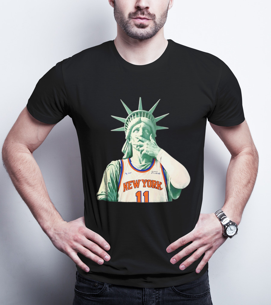New York Knicks Statue Of Liberty Number 11 Jalen Brunson 2026 T-Shirt