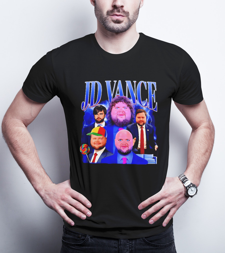 JD Vance Meme Collage Satire Politician Lollipop T-Shirt