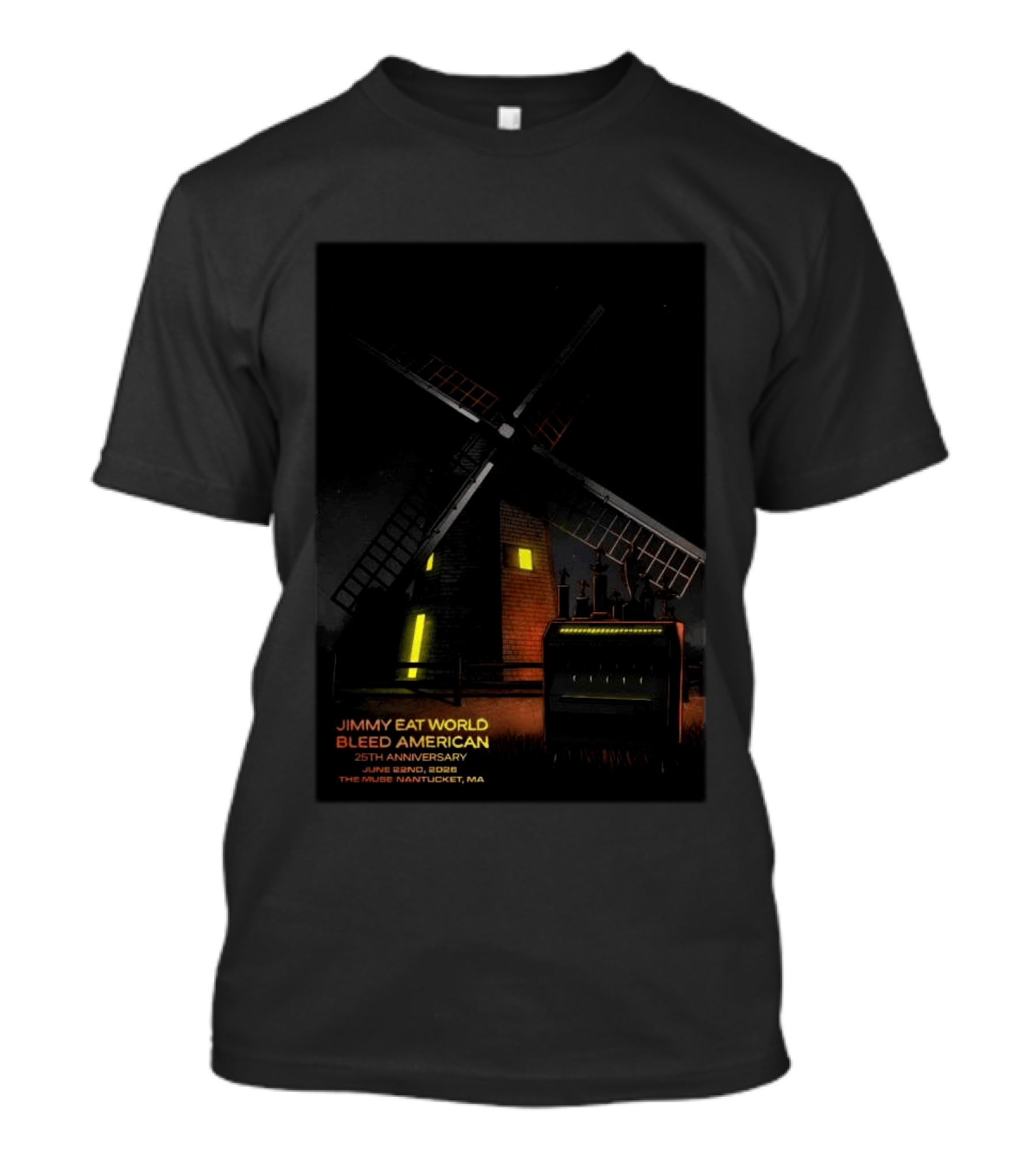 Jimmy Eat World Bleed American 25th Anniversary June 22 2026 The Muse Nantucket MA T-Shirt