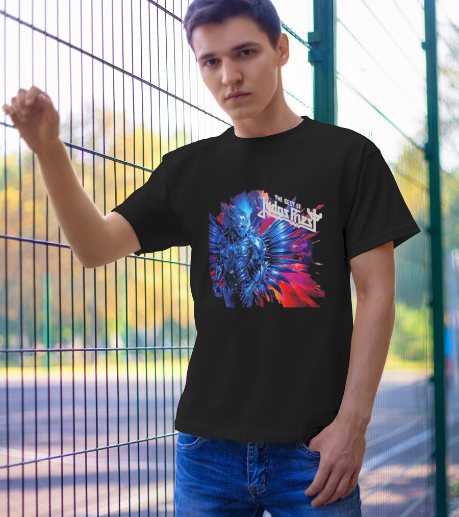 Judas Priest The Best Of 2026 New Album Robotic Blue Warrior T-Shirt
