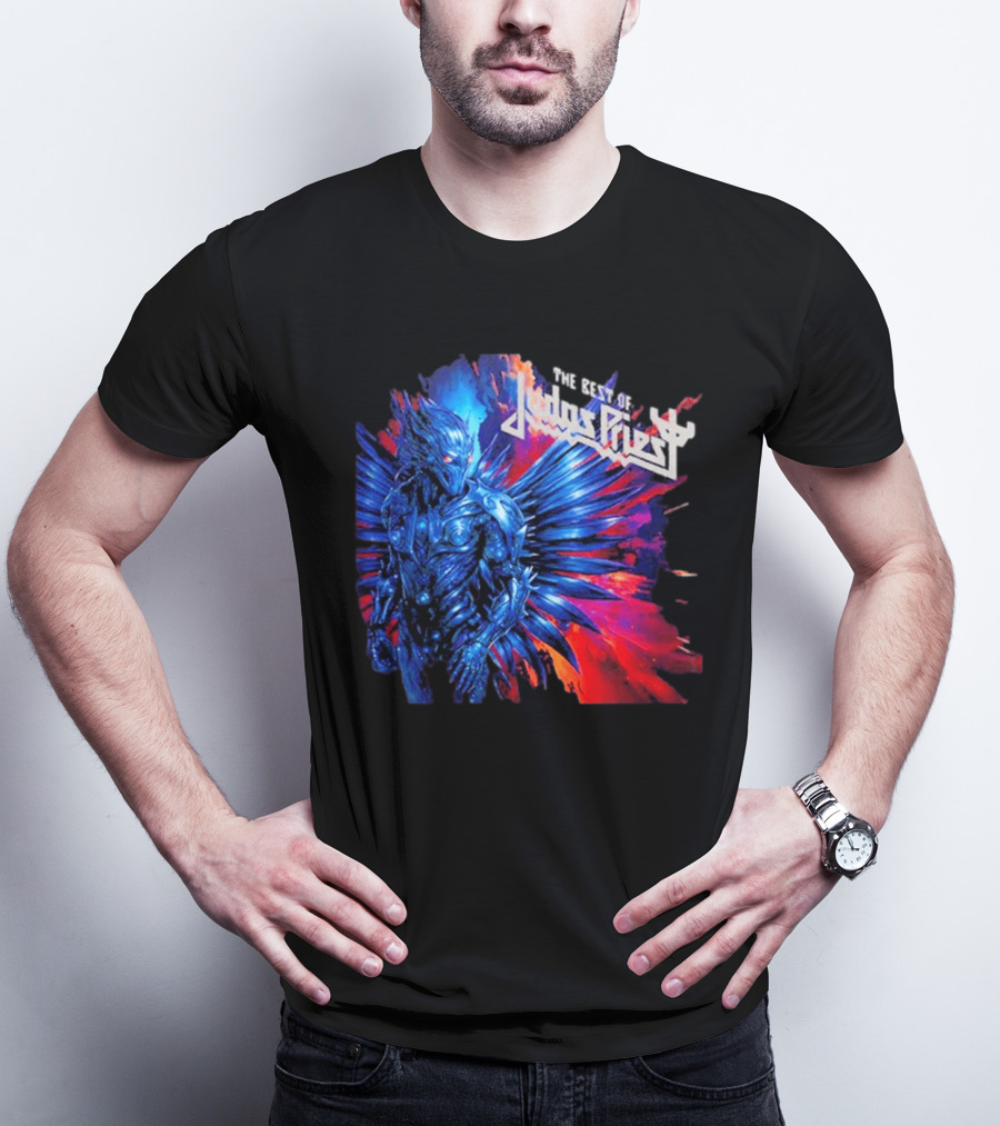 Judas Priest The Best Of 2026 New Album Robotic Blue Warrior T-Shirt