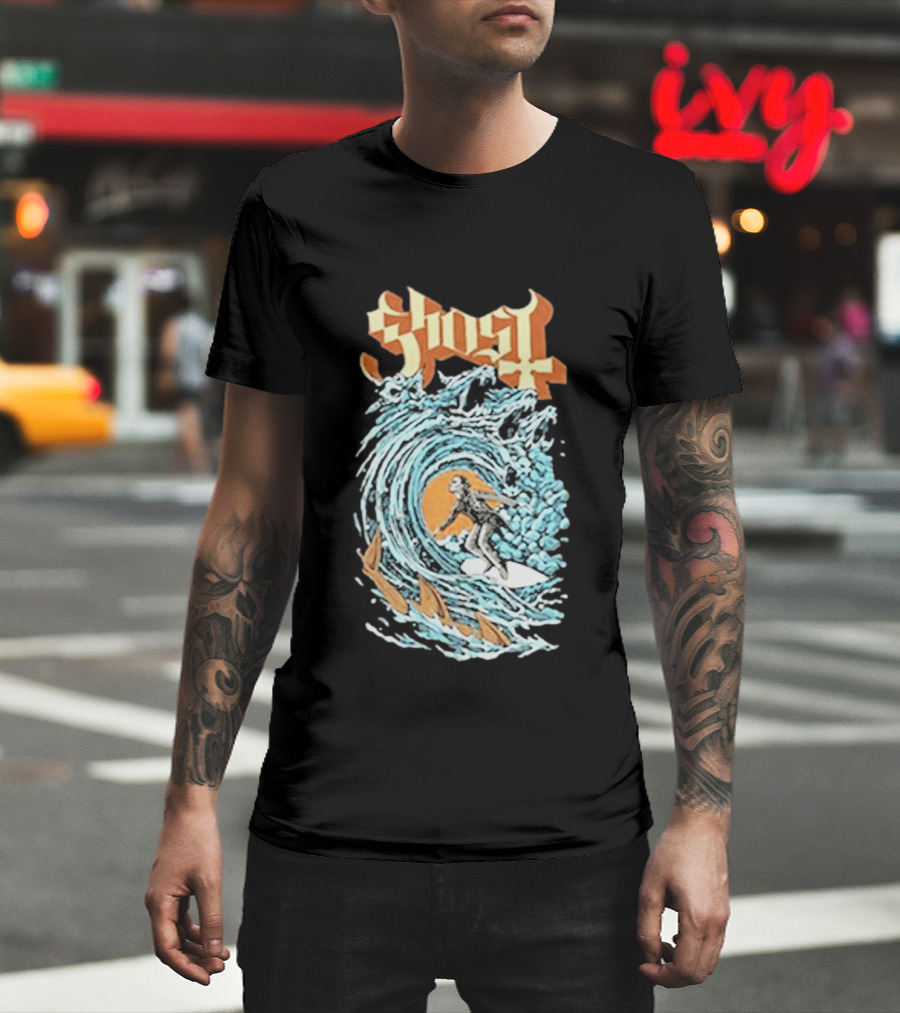 Ghost Band Summer 2026 Exclusive Papa Surf Muscle Wave T-Shirt