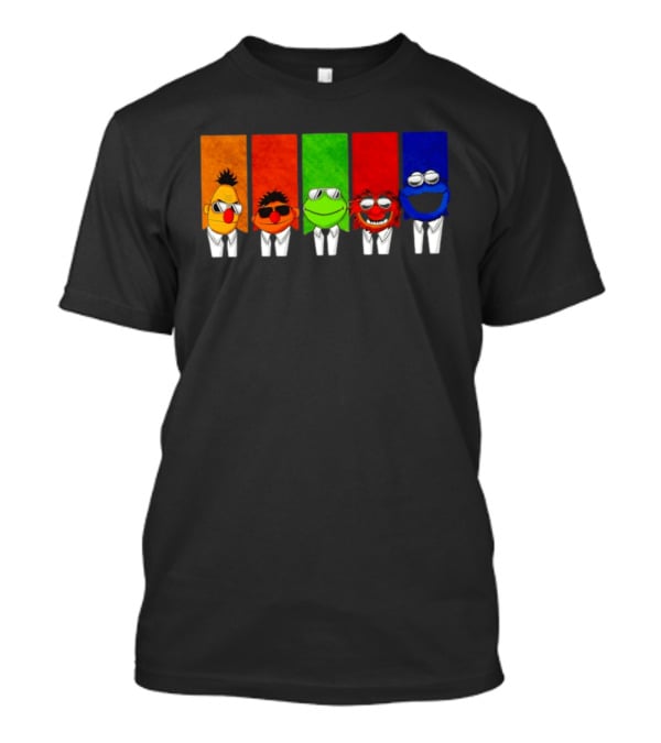 Bert Ernie Kermit Animal Cookie Monster Reservoir Dogs Mashup T-Shirt