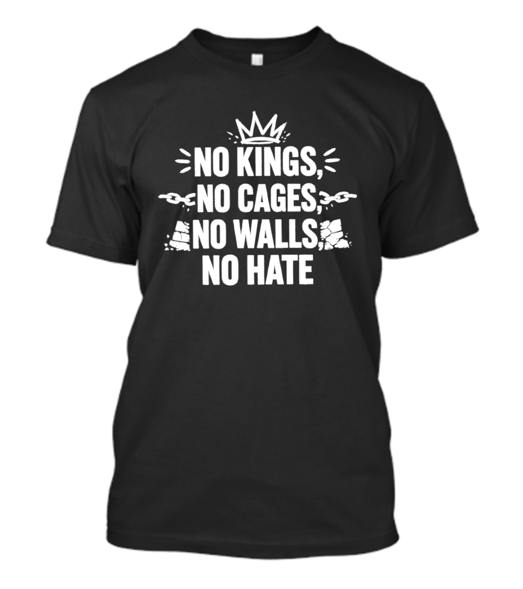No Kings No Cages No Walls No Hate Equality Justice T-Shirt