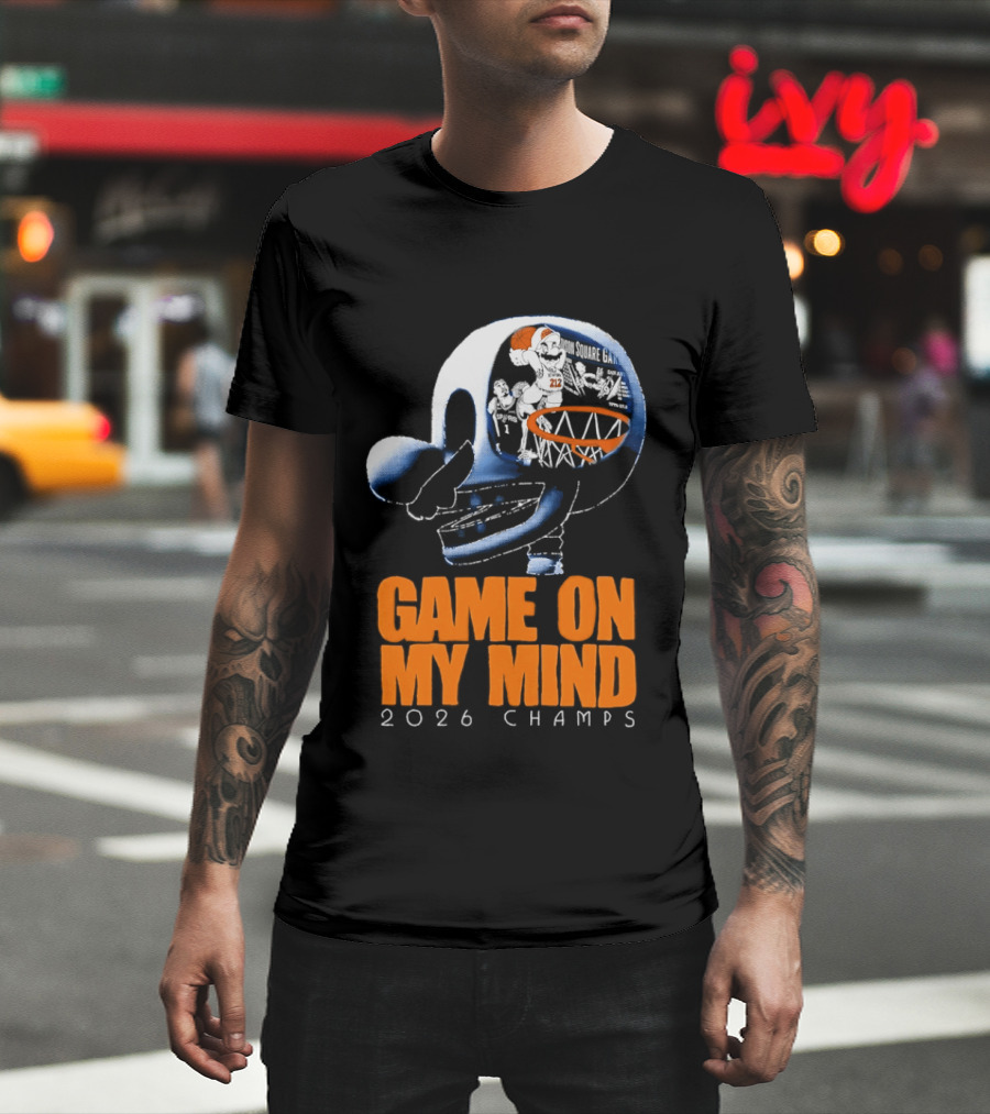NY Knicks Mario Game On My Mind 2026 Champs T-Shirt