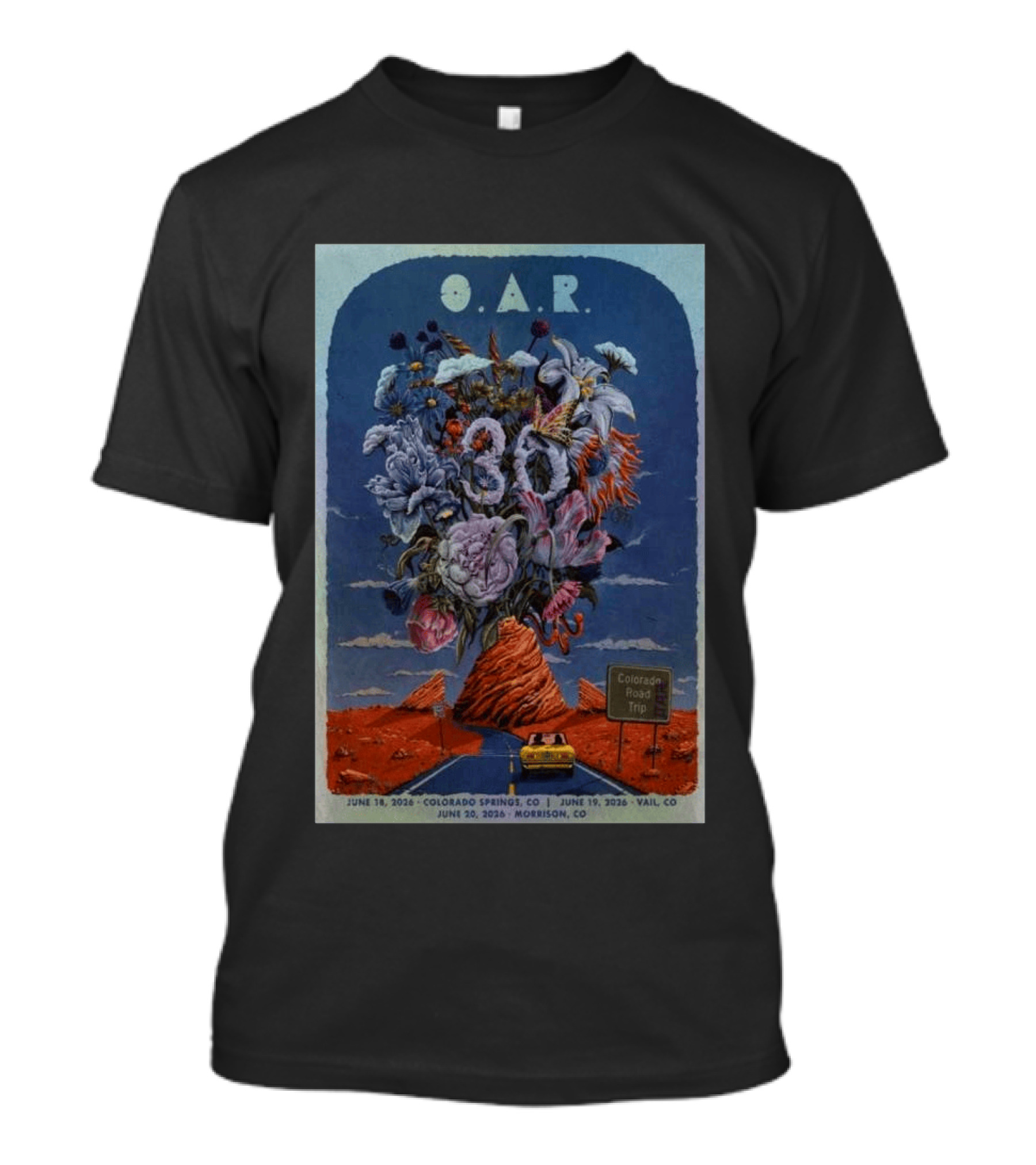 OAR 2026 Colorado Springs Vail Morrison Tour 30th Anniversary Road Trip Edition T-Shirt