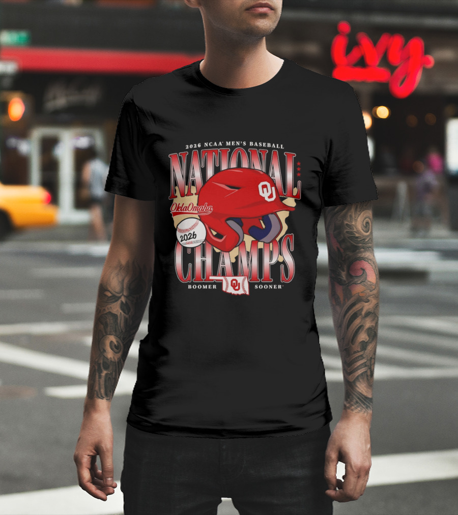 2026 NCAA Men's Baseball National Champs Oklahoma Sooners OklaOmaha Boomer T-Shirt
