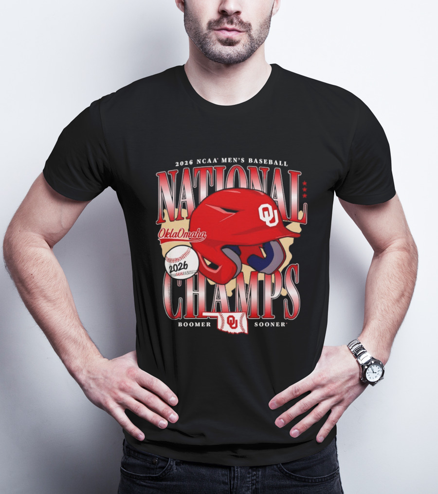 2026 NCAA Men's Baseball National Champs Oklahoma Sooners OklaOmaha Boomer T-Shirt