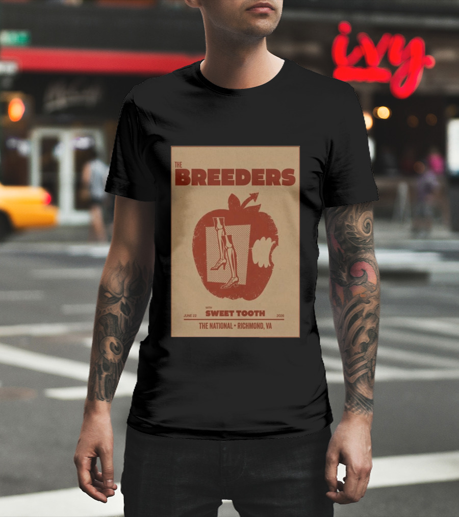 The Breeders Sweet Tooth June 22 2026 Richmond The National T-Shirt
