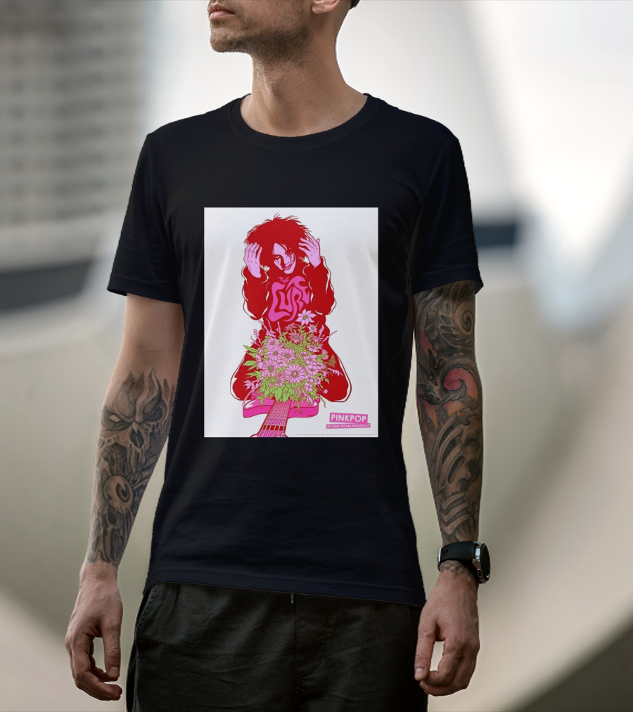The Cure Pinkpop Festival Landgraaf Netherlands 20 June 2026 Exclusive Flowers And Guitar T-Shirt