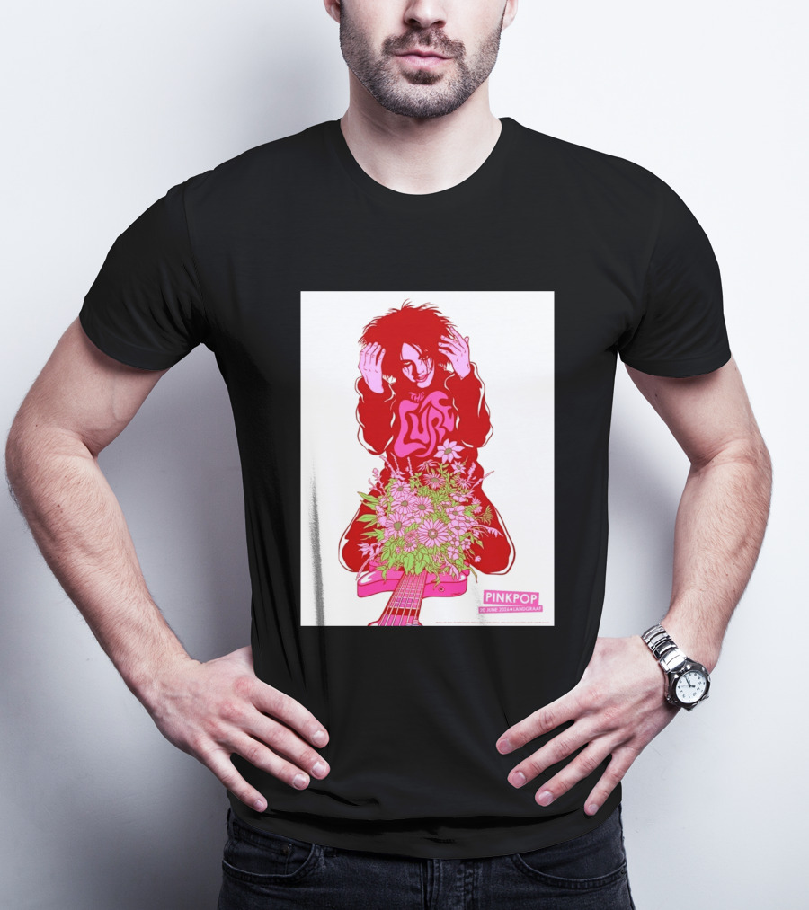 The Cure Pinkpop Festival Landgraaf Netherlands 20 June 2026 Exclusive Flowers And Guitar T-Shirt