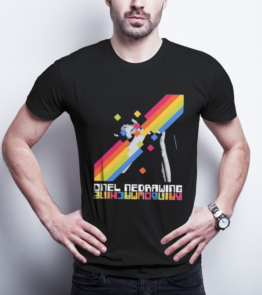 Onelinedrawing Rainbowmachine Colorful Abstract Blocks T-Shirt