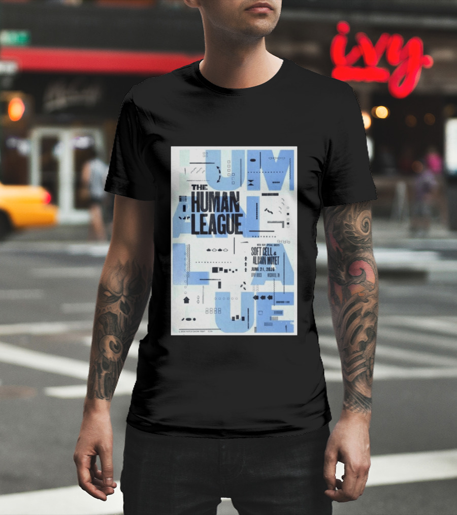 The Human League Soft Cell Alison Moyet June 21 2026 Nashville T-Shirt