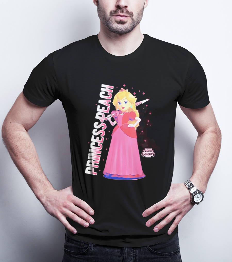 Super Mario Galaxy Movie Princess Peach Colorful Adventure T-Shirt