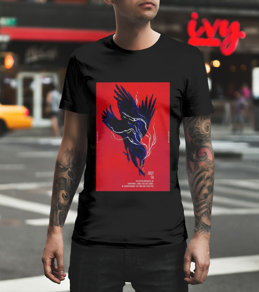 Semaphore Single Release Show The Gutter Brooklyn NY July 16 2026 With Sharkswimmer Jesse Pike T-Shirt
