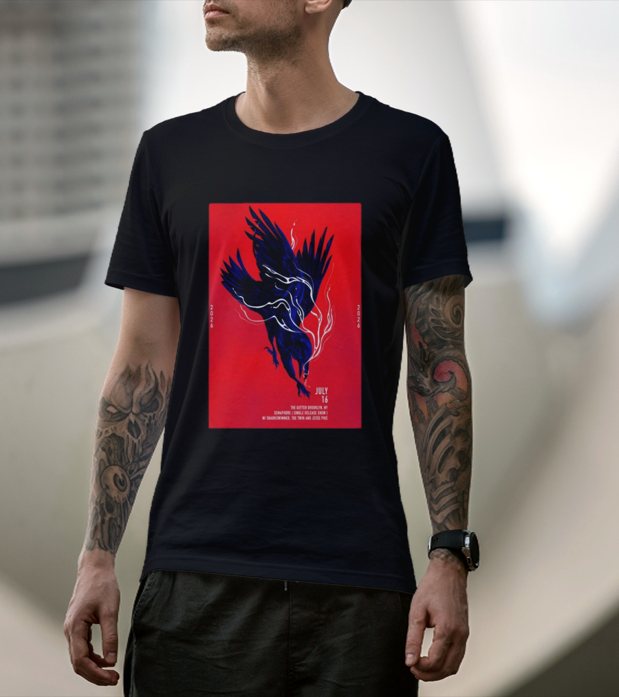 Semaphore Single Release Show The Gutter Brooklyn NY July 16 2026 With Sharkswimmer Jesse Pike T-Shirt