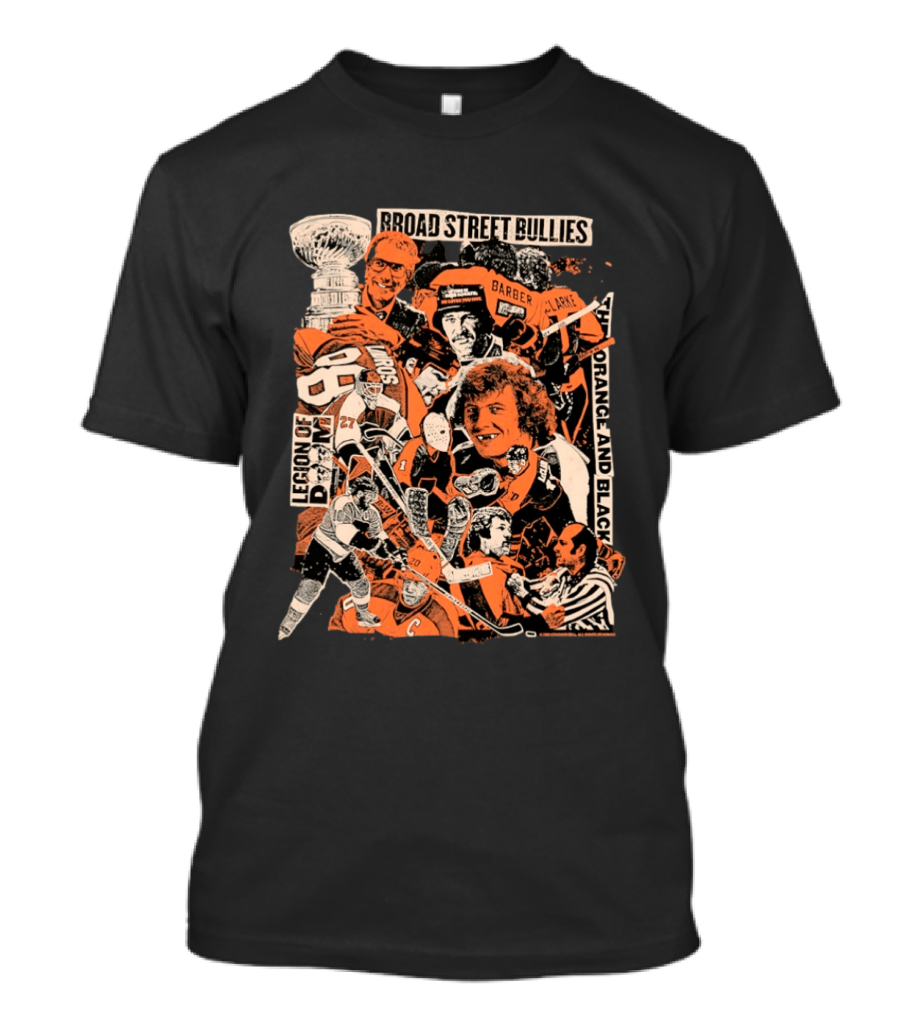 Philadelphia Flyers Broad Street Bullies Legion Of Doom Orange And Black T-Shirt