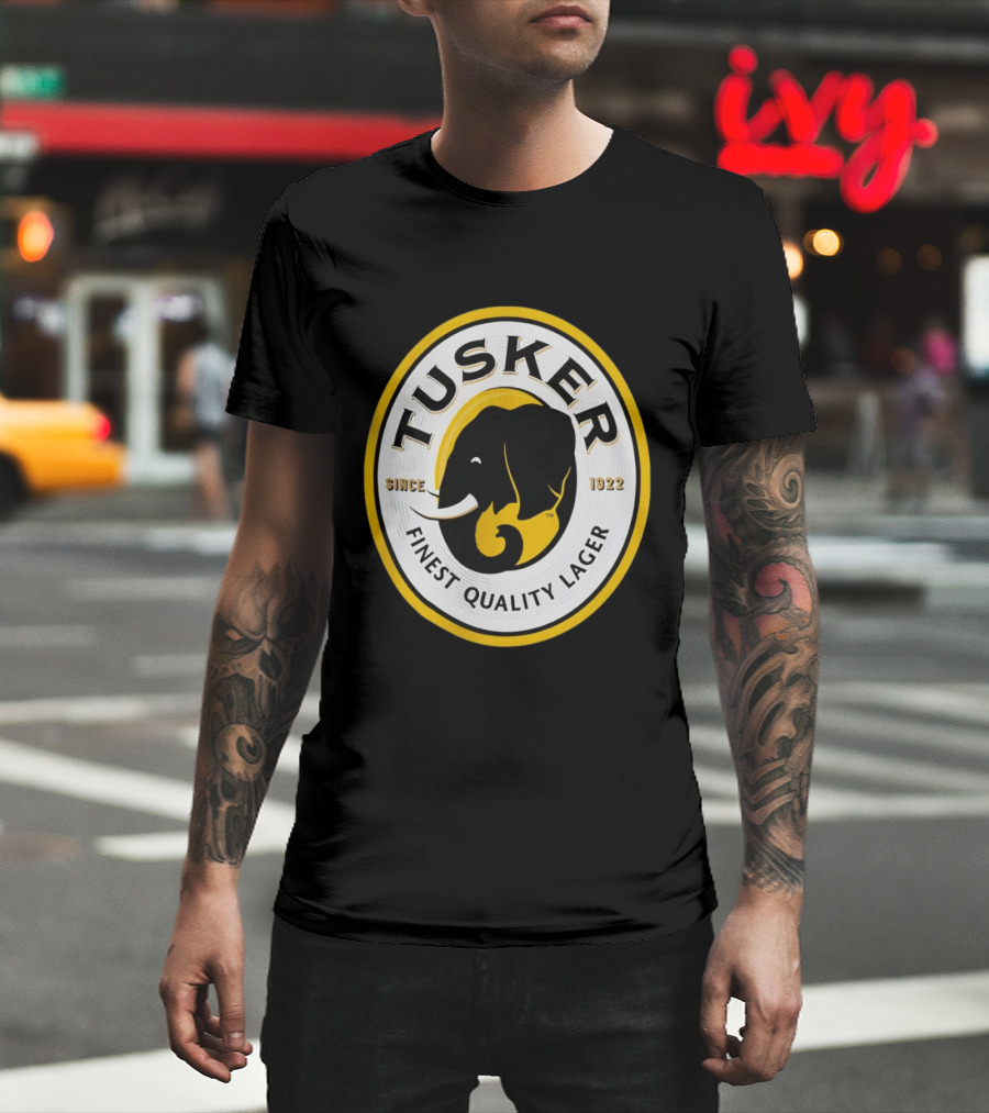 Tusker Elephant Finest Quality Lager Since 1922 T-Shirt