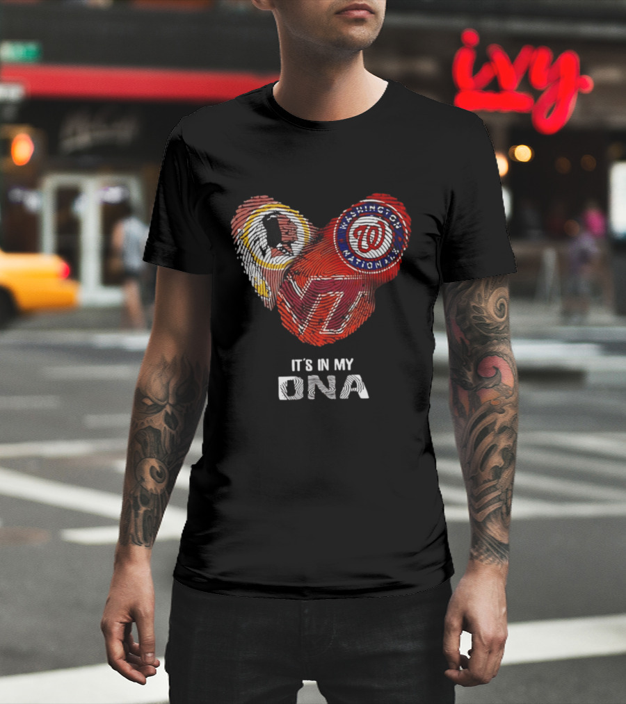 Washington Nationals Redskins Virginia Tech Hokies It's In My DNA T-Shirt