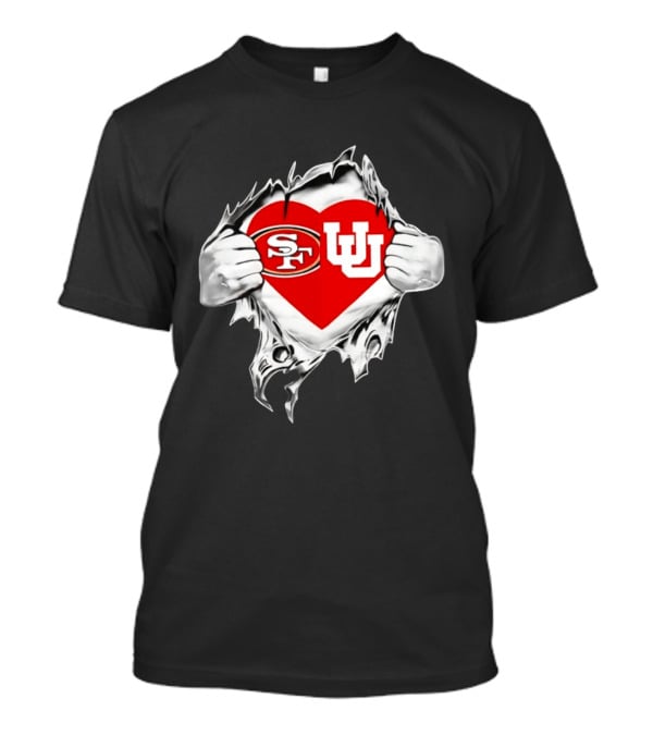 San Francisco 49ers Utah Utes It's In My Heart T-Shirt