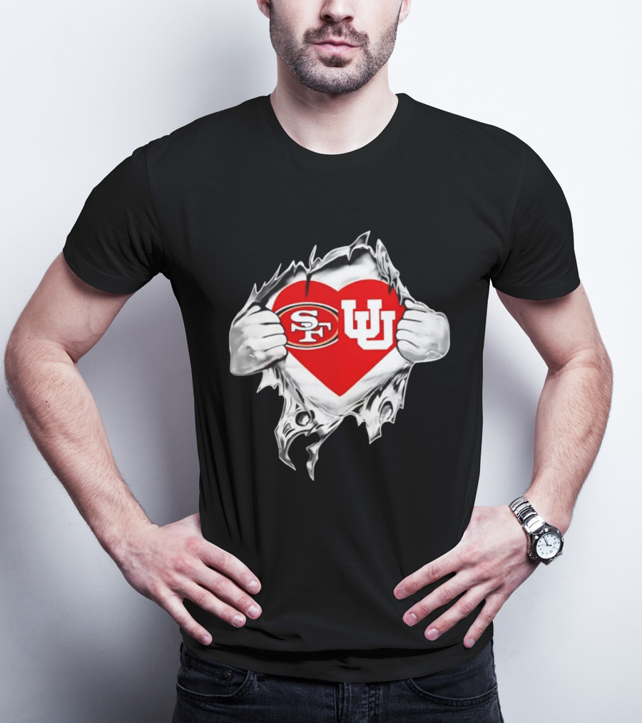 San Francisco 49ers Utah Utes It's In My Heart T-Shirt