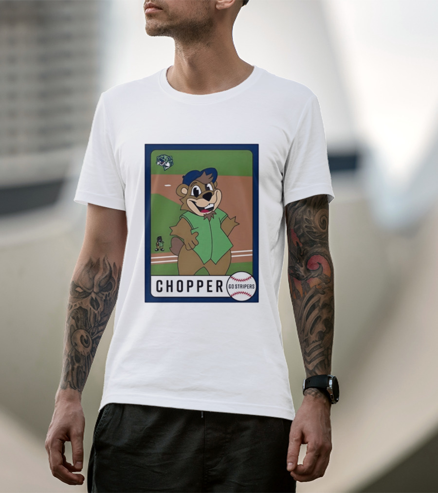 Chopper Gwinnett Stripers Baseball Card Go Stripers T-Shirt