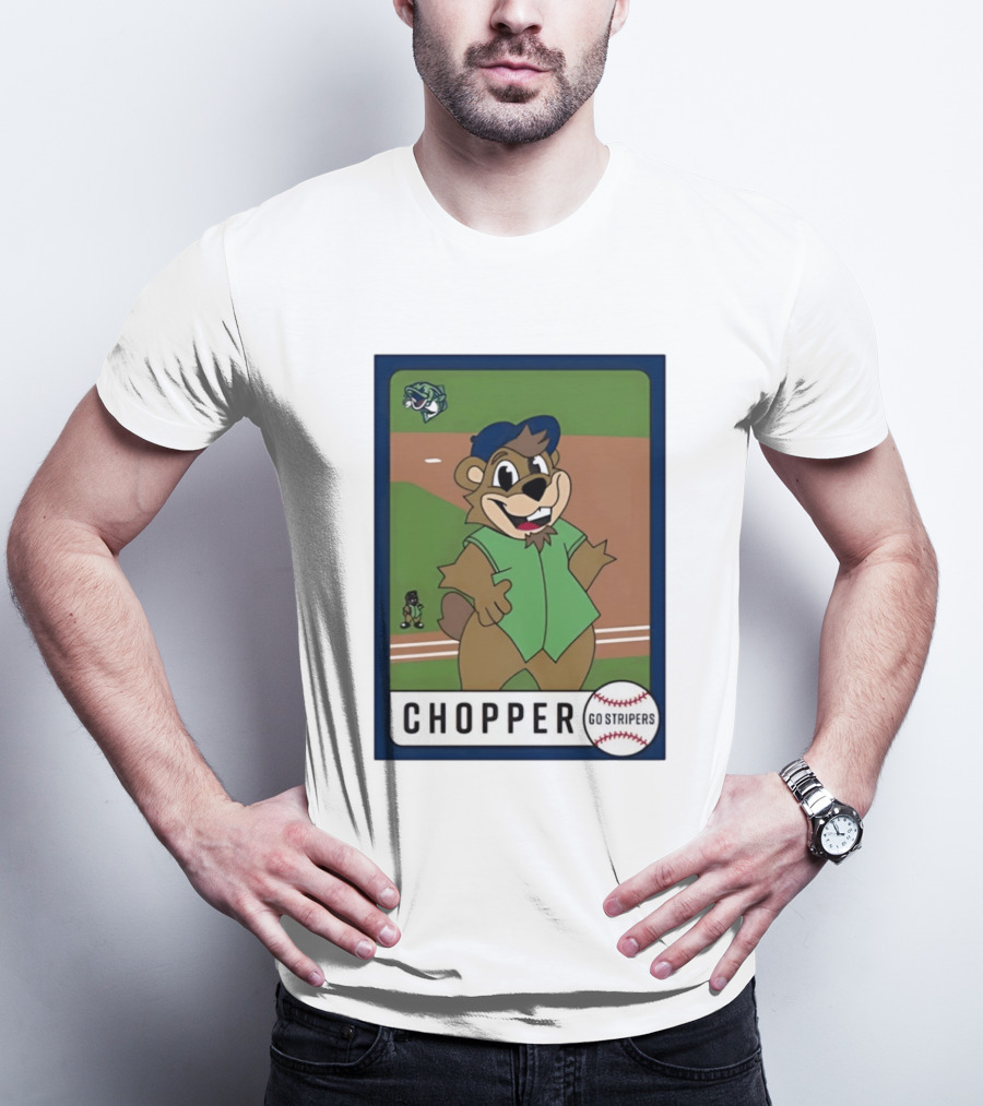 Chopper Gwinnett Stripers Baseball Card Go Stripers T-Shirt