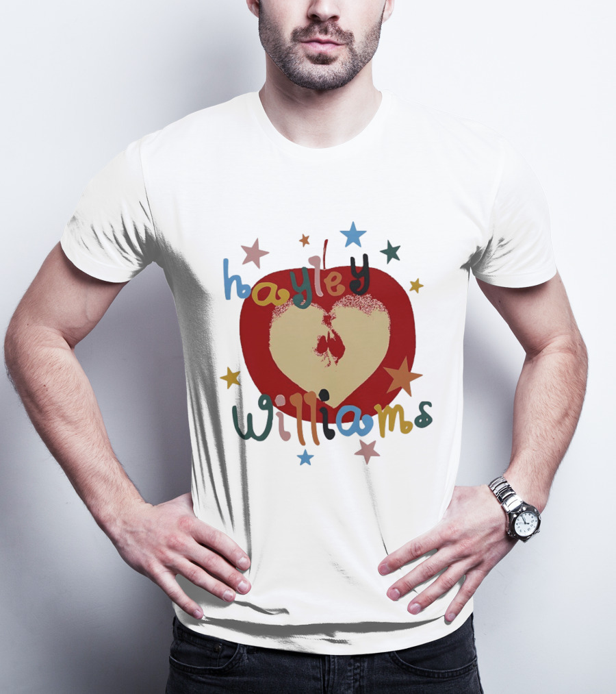 Hayley Williams Apple Heart Star Pop Colorful Letters T-Shirt