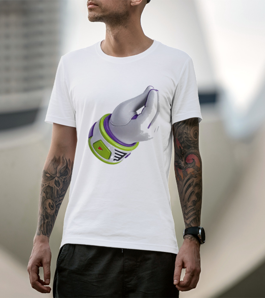 Buzz's Italian Hand Gesture Spacesuit Sleeve T-Shirt