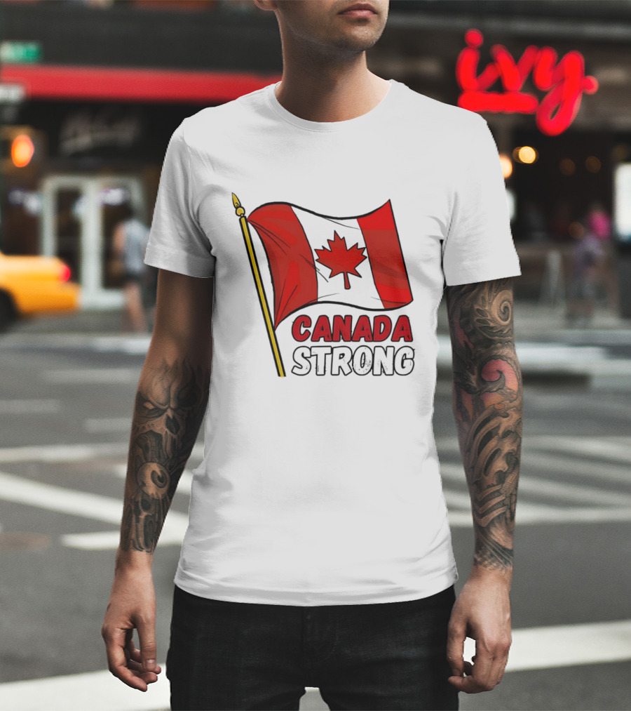 Canada Strong Maple Leaf Flag Pride T-Shirt