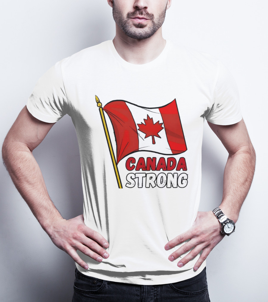 Canada Strong Maple Leaf Flag Pride T-Shirt