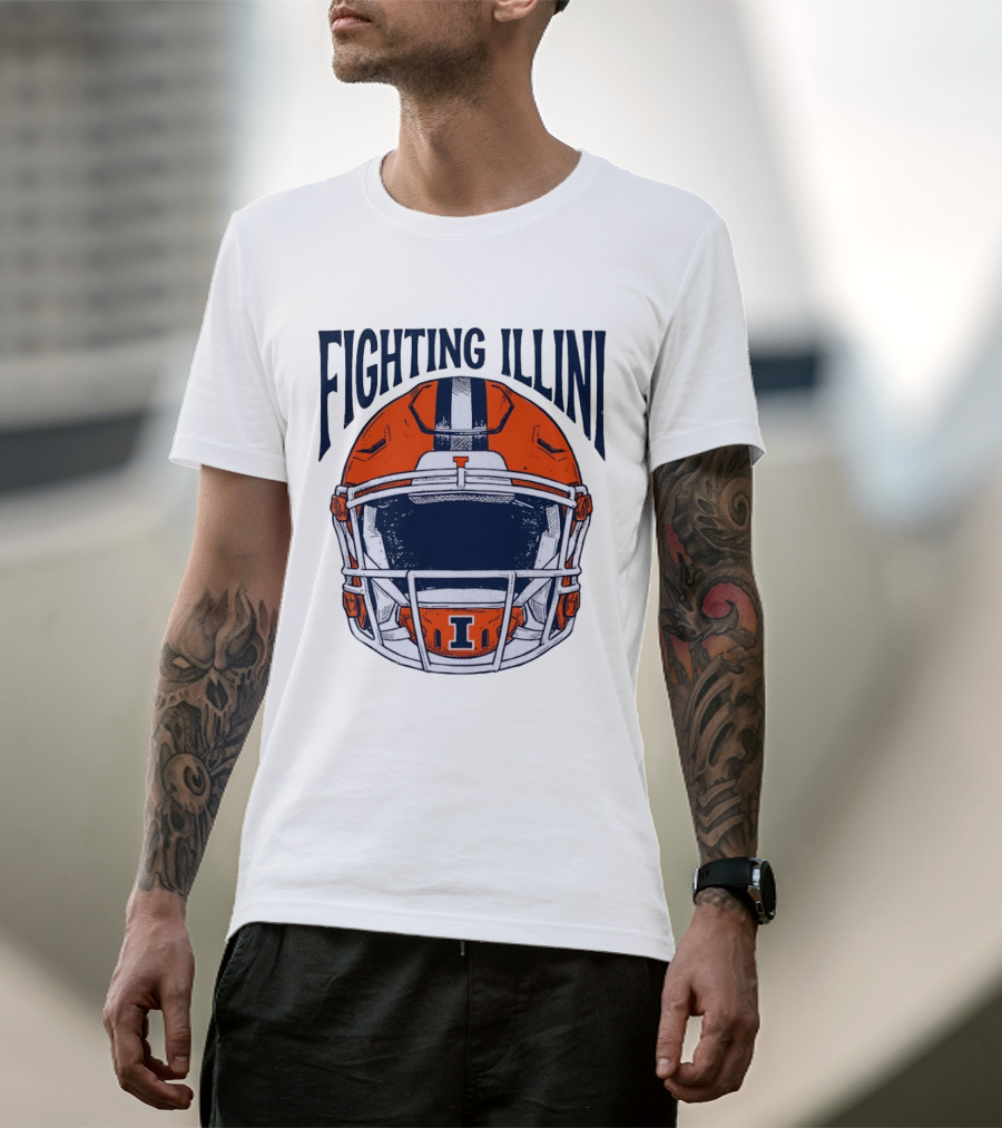 Fighting Illini Football Helmet Illinois T-Shirt