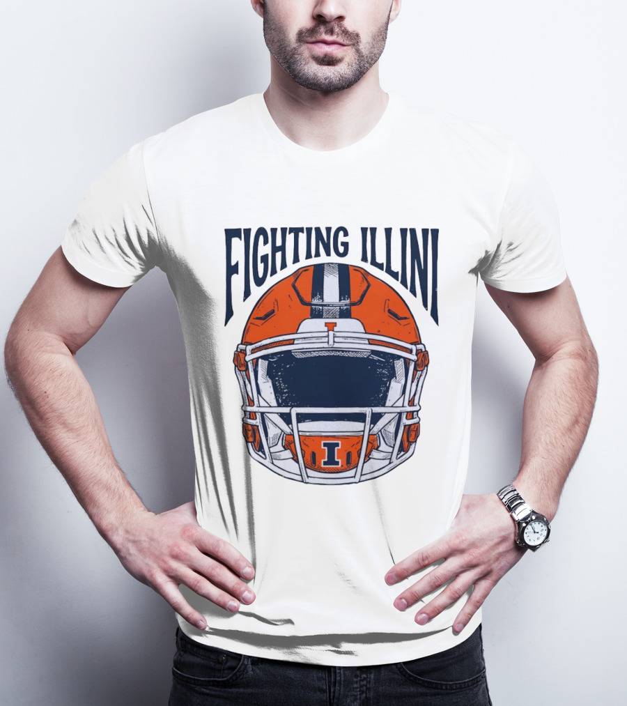 Fighting Illini Football Helmet Illinois T-Shirt
