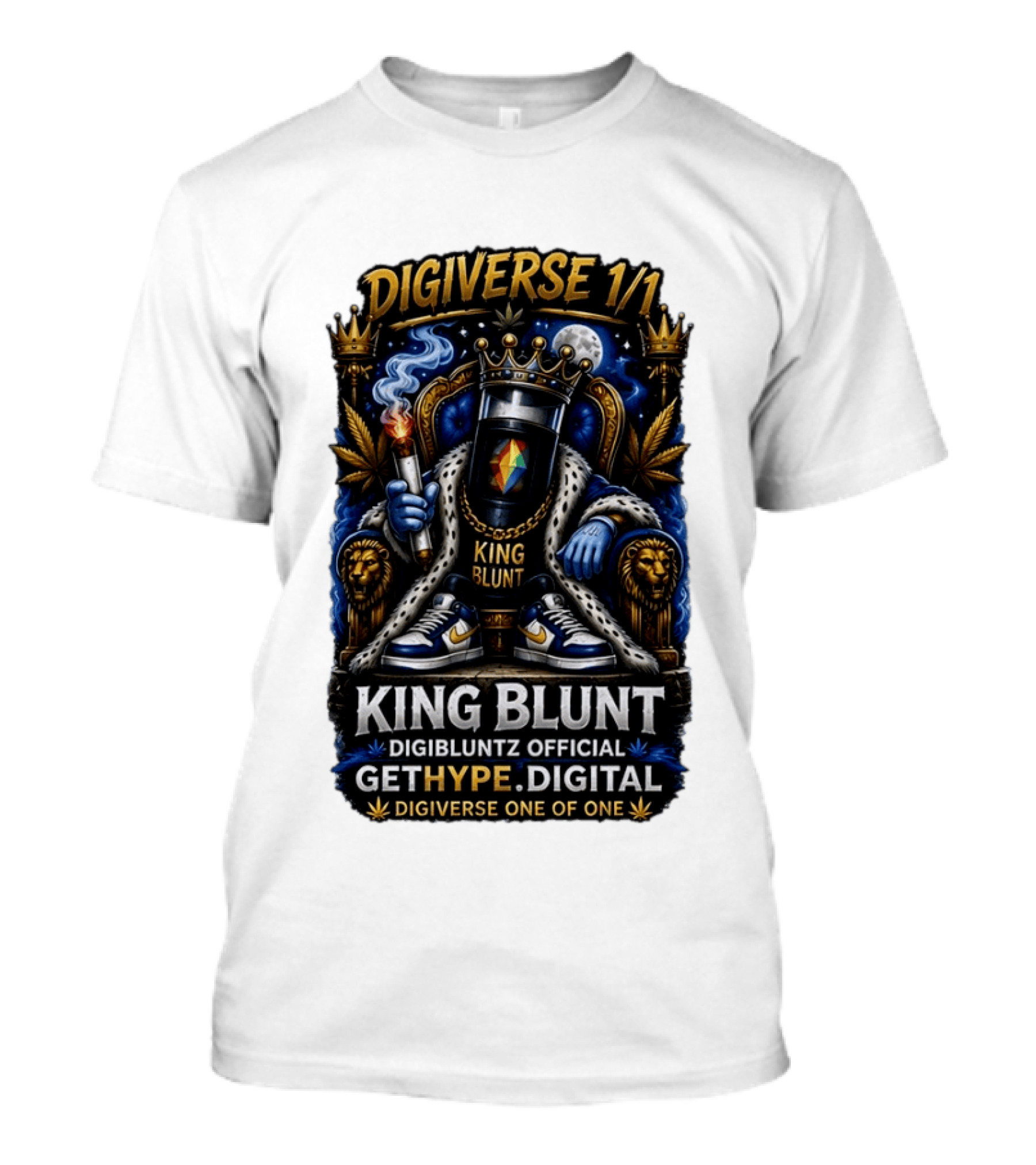 Digiverse 1 1 King Blunt GetHype Digibluntz Official Digital One Of One T-Shirt