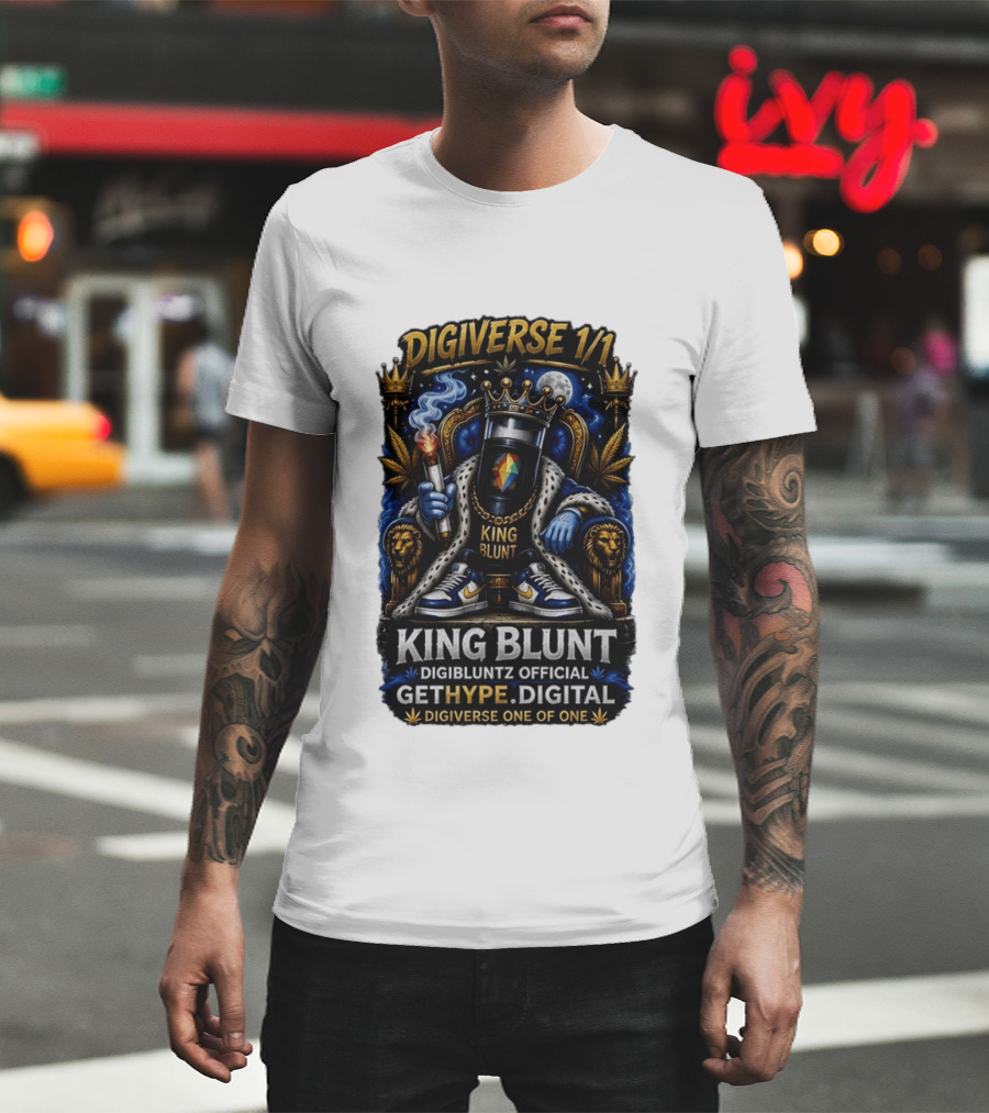 Digiverse 1 1 King Blunt GetHype Digibluntz Official Digital One Of One T-Shirt