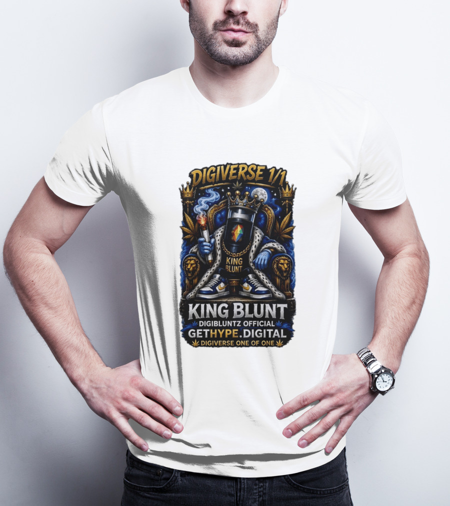 Digiverse 1 1 King Blunt GetHype Digibluntz Official Digital One Of One T-Shirt