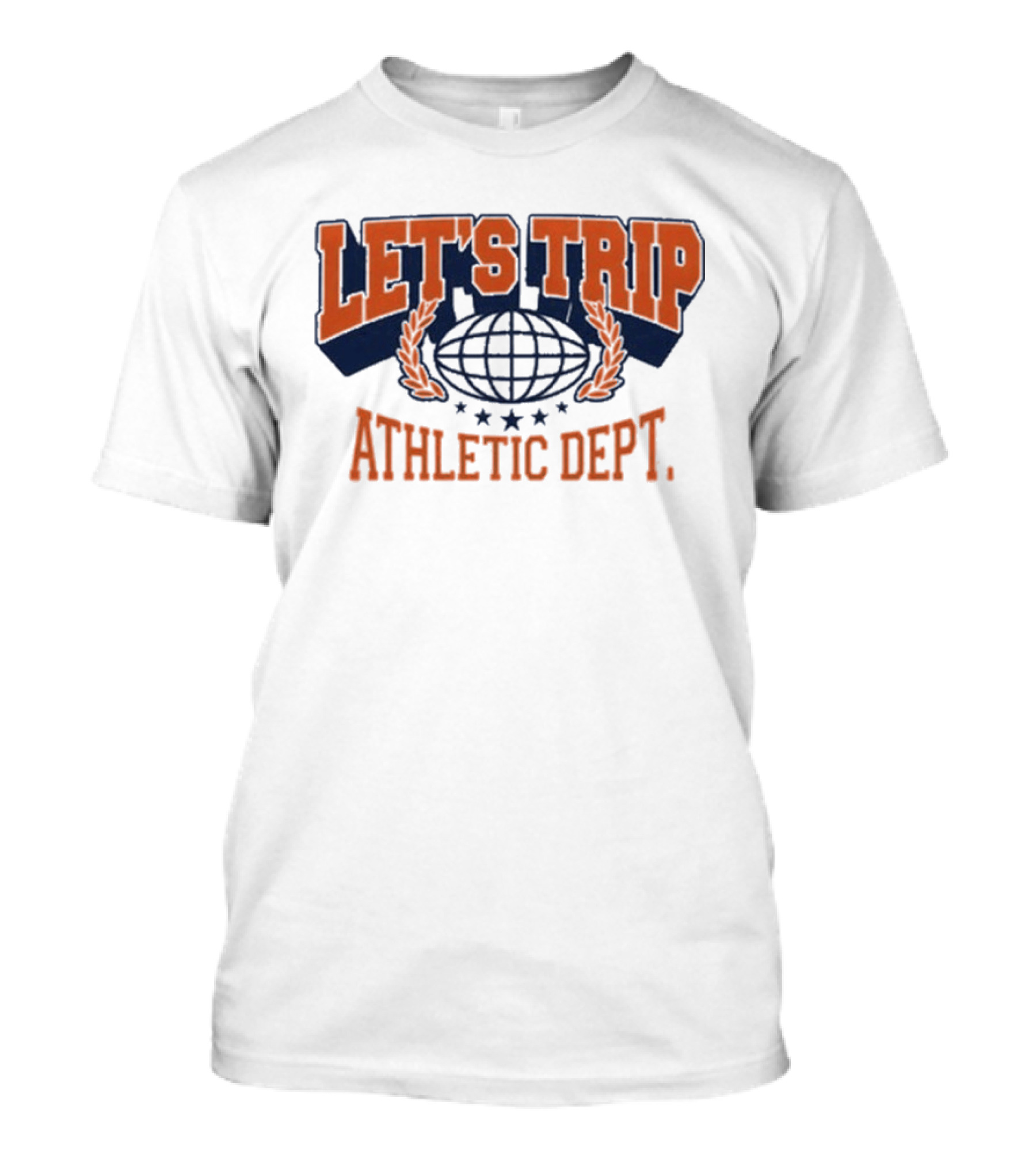 Let's Trip Athletic Dept Go Sports Globe Stars T-Shirt